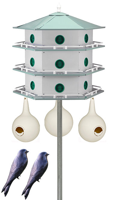 Heath 18-Room Deluxe Purple Martin House & Gourds Kit – Best Purple ...